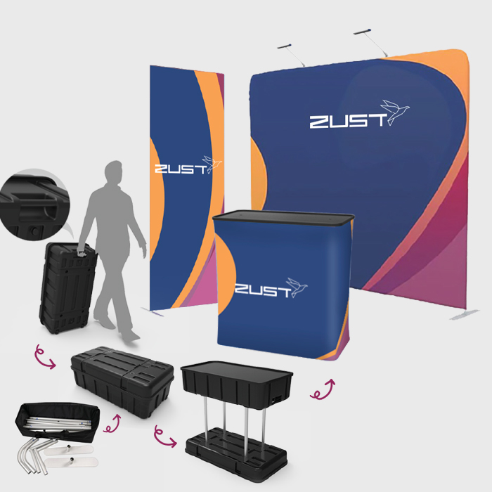 3M x 3M Exhibition Trade Show Display Booth Set 01 - ZUST